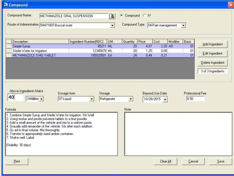 compound sample screen | AbacusRx